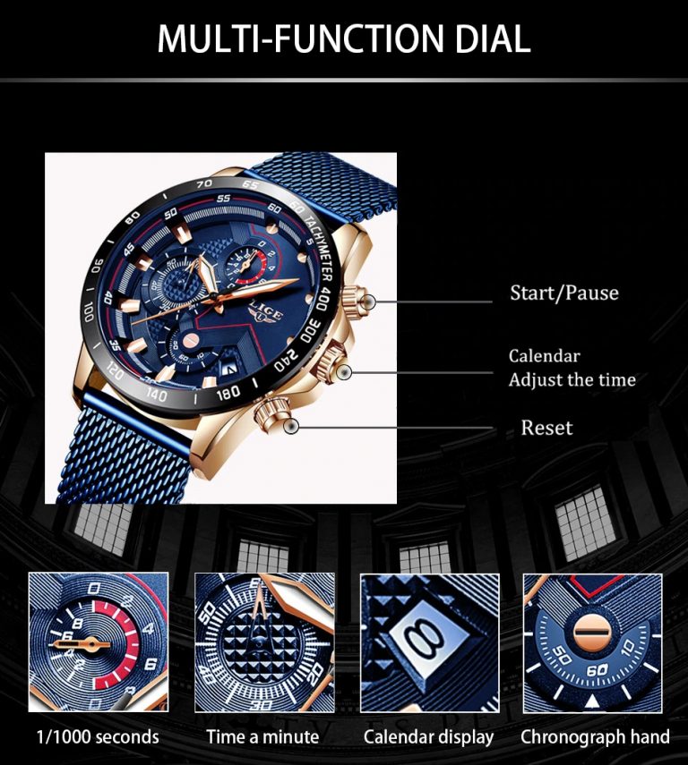 Lige Men's Quartz watch | Luminous watch | Capthatt Mens Clothing ...