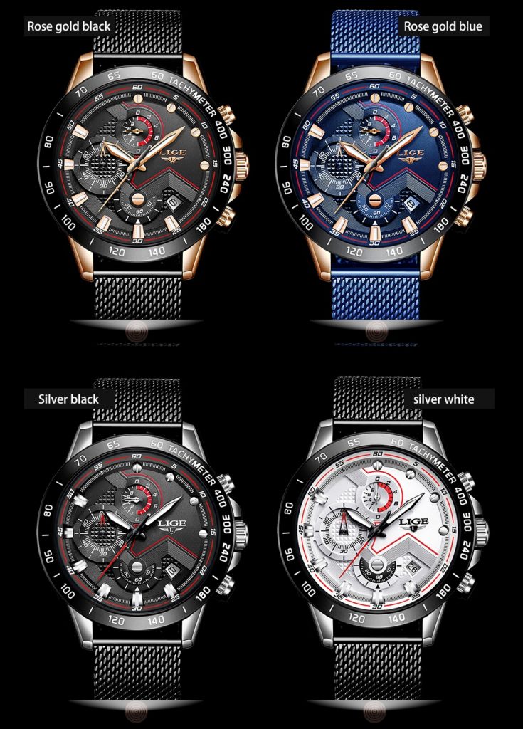 Lige Men's Quartz watch | Luminous watch | Capthatt Mens Clothing ...